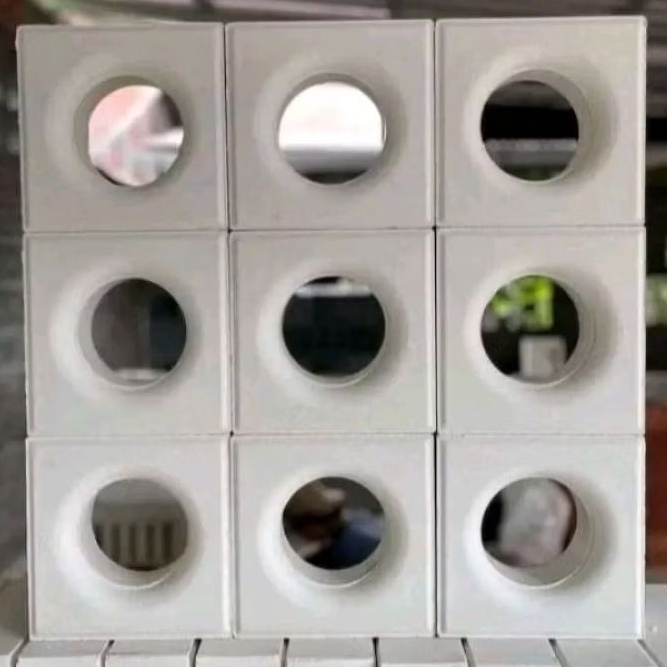 Jual Roster beton minimalis bulat halus (20x20)roster pagar, roster ...