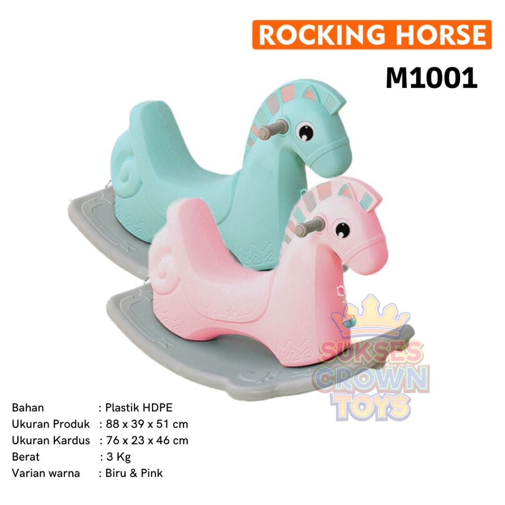 Jual Roocking Horse - Pink - Toska - Bahan Plastik HDPE - Mainan Anak ...