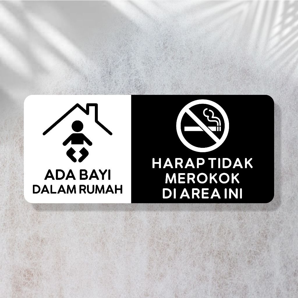 Jual Sign acrylic Dilarang Merokok Ada Bayi | Papan tanda peringatan ...