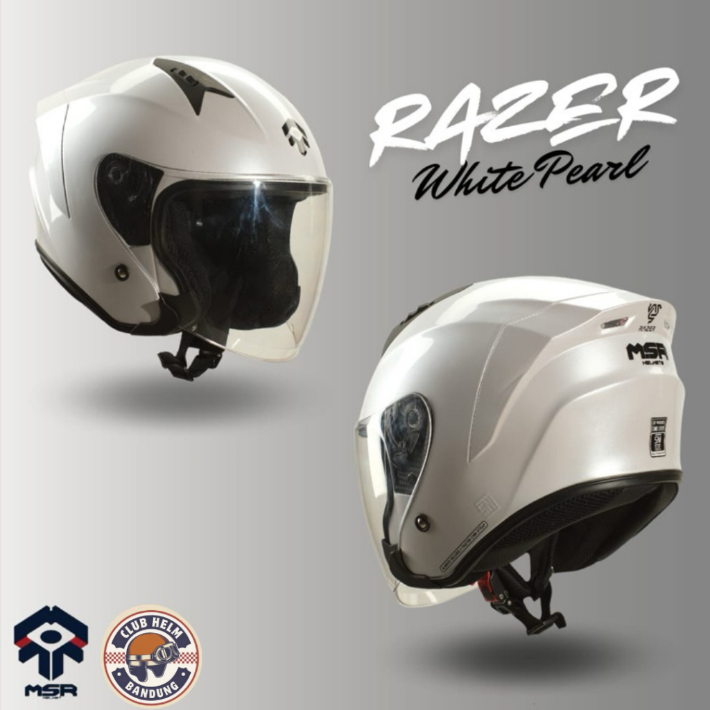 Jual MSR Helm Half Face SNI Premium MSR Razer Spoiler Berbagai Warna ...