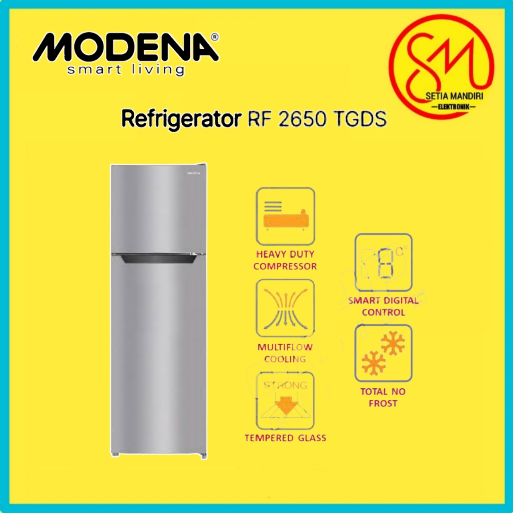 Jual Kulkas MODENA - RF 2650 TGDS - 265 Liter - GARANSI RESMI | Shopee ...