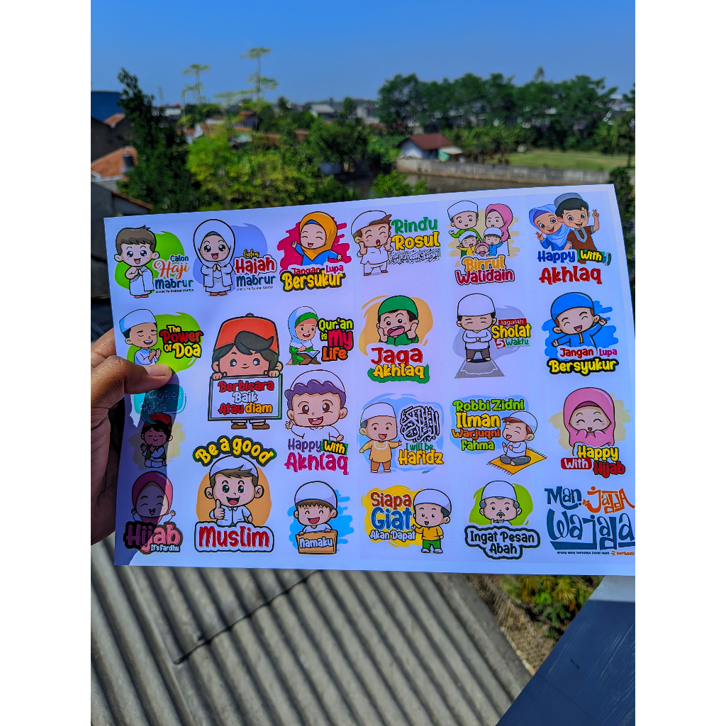 Jual Stiker Muslim Hijab Cute Stiker kata kata Motivasi Muslim Muslimah ...