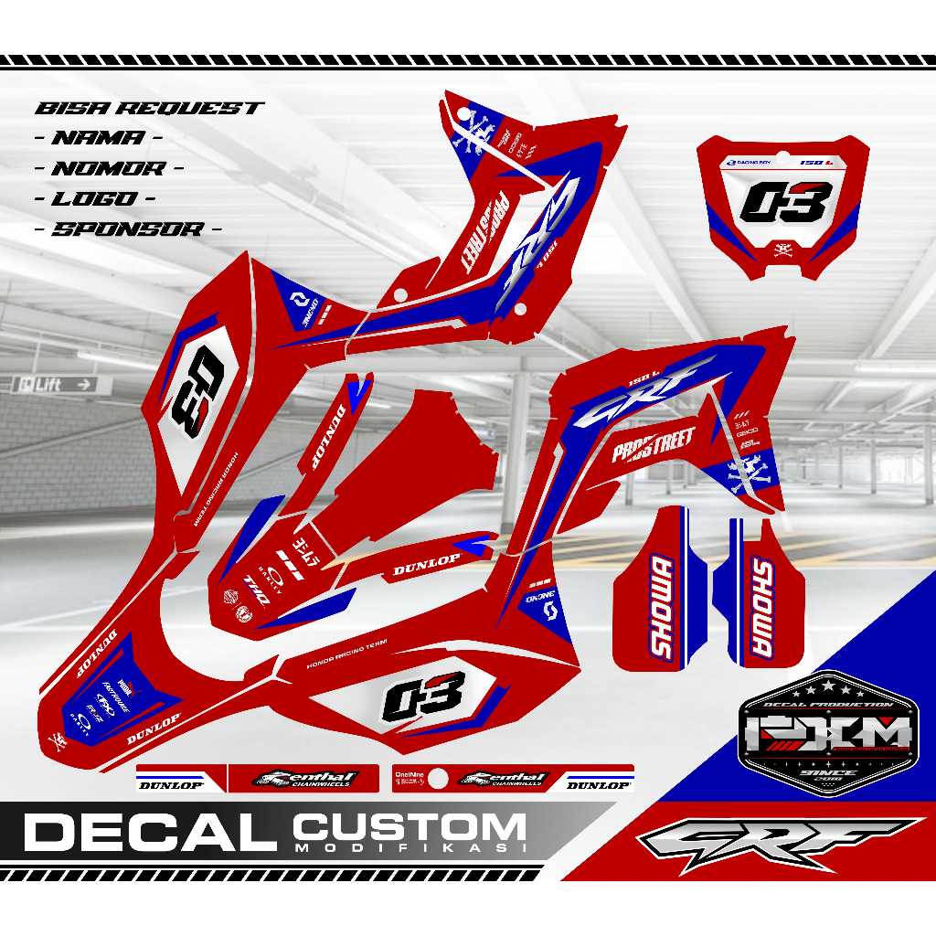 Jual Decal CRF 150 L Fullbody MERAH BIRU KEREN FULLBODY ( FULL CUSTOM ...