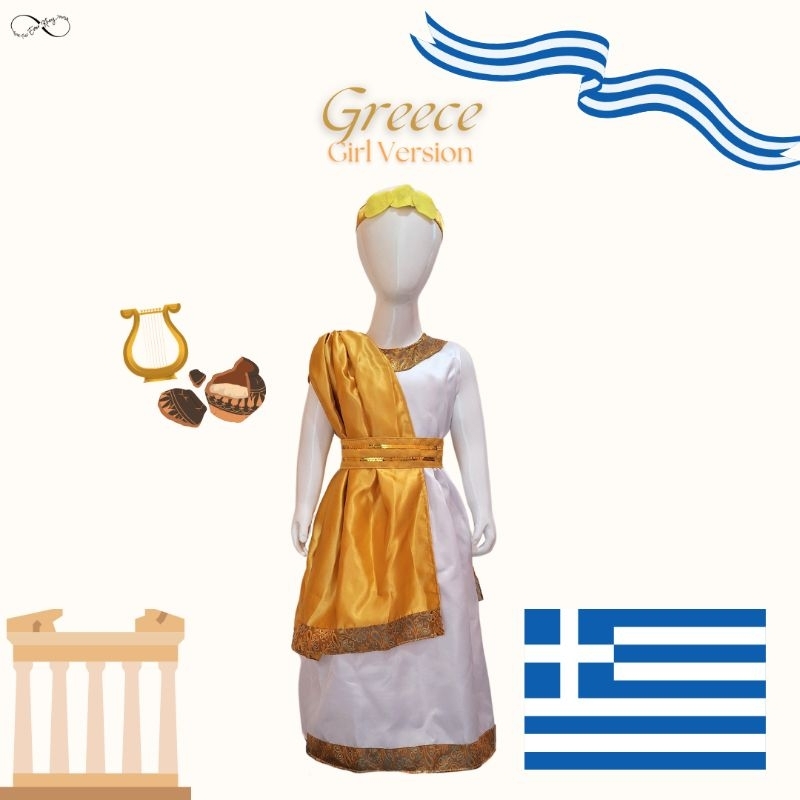 Jual Kostum Pakaian Yunani untuk Anak Perempuan | Greece Traditional ...