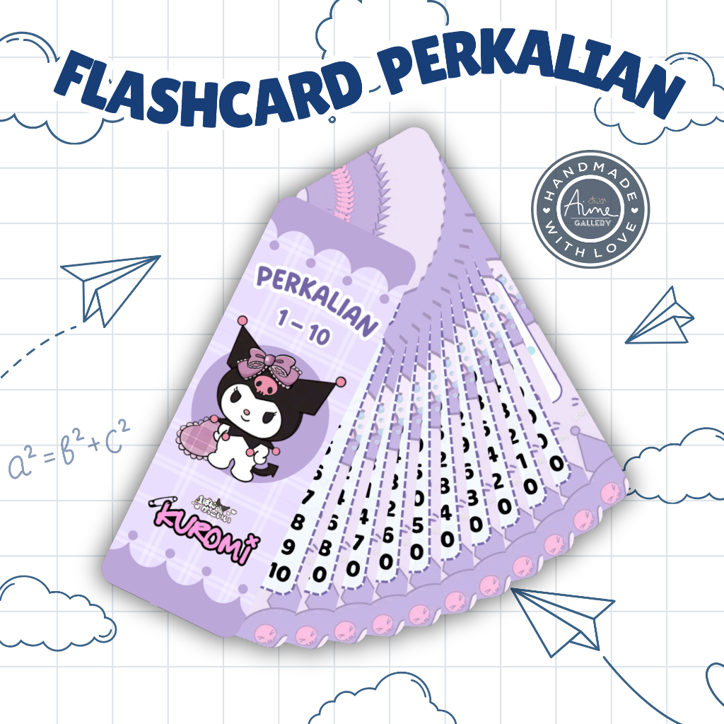 Jual KARTU PERKALIAN FLASHCARD PERKALIAN SANRIO FLASH CARD PERKALIAN ...