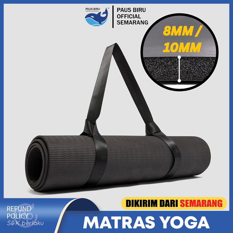 Jual Paus Biru - Yoga Mat NBR Tebal 8/10mm Matras Olahraga Matras Yoga ...