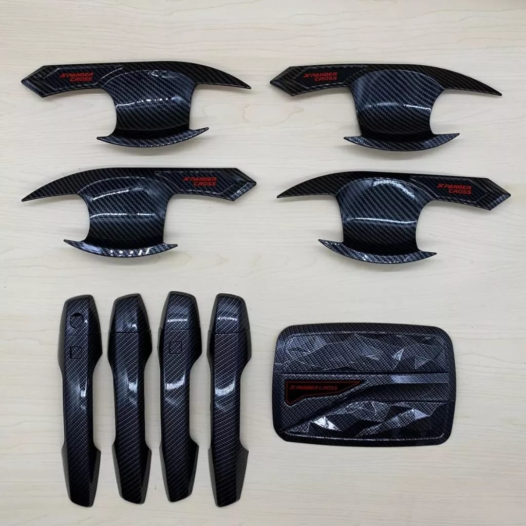 Jual Paket Outer Handle Tank Cover Mobil Tulisan Xpander Cross Carbon ...