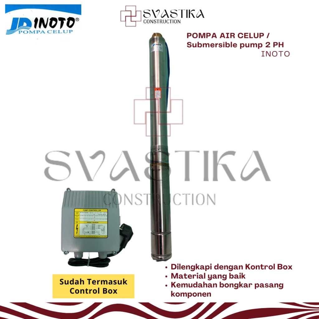Jual Inoto Submersible pump 2 HP Pompa Celup Air Sumur Dangkal Dalam ...