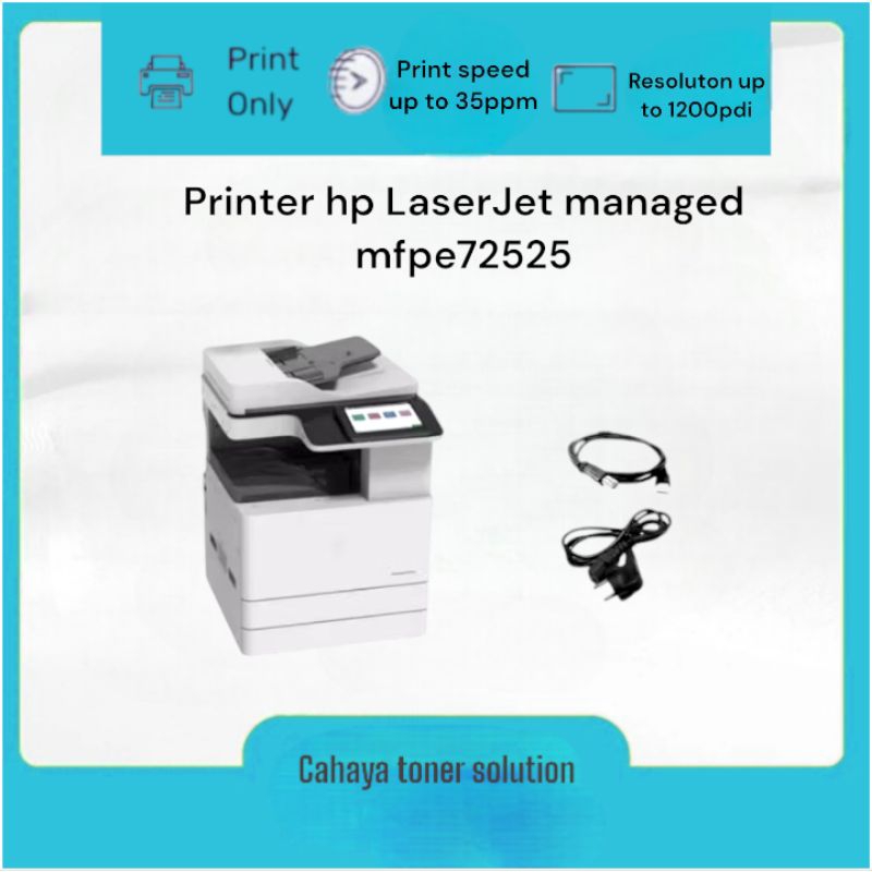 Jual printer hp LaserJet managed mfp E72525 body mulus siap pakai ...