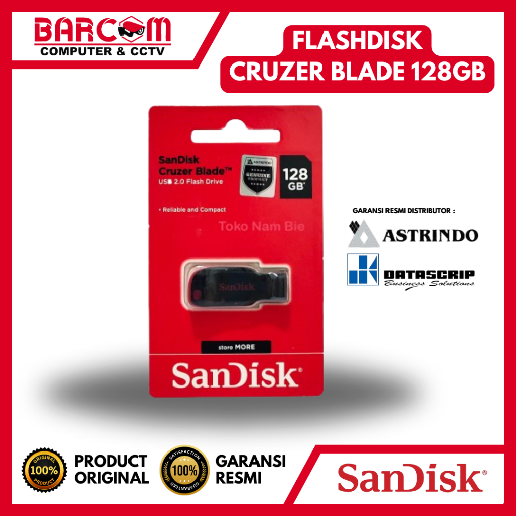 Jual FLASHDISK SANDISK CRUZER BLADE 128GB USB2.0 BARU - ORIGINAL RESMI ...