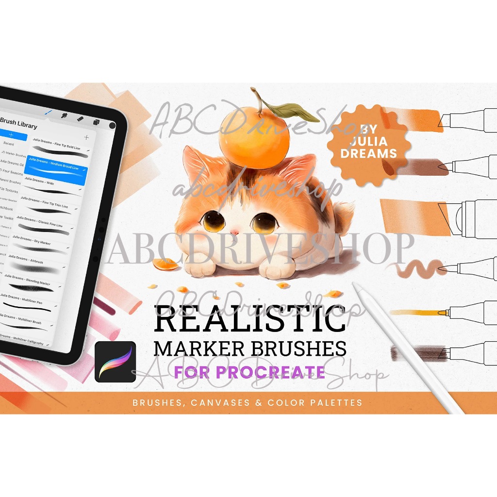 Jual Procreate Brush - Realistic Marker Brushes | Shopee Indonesia