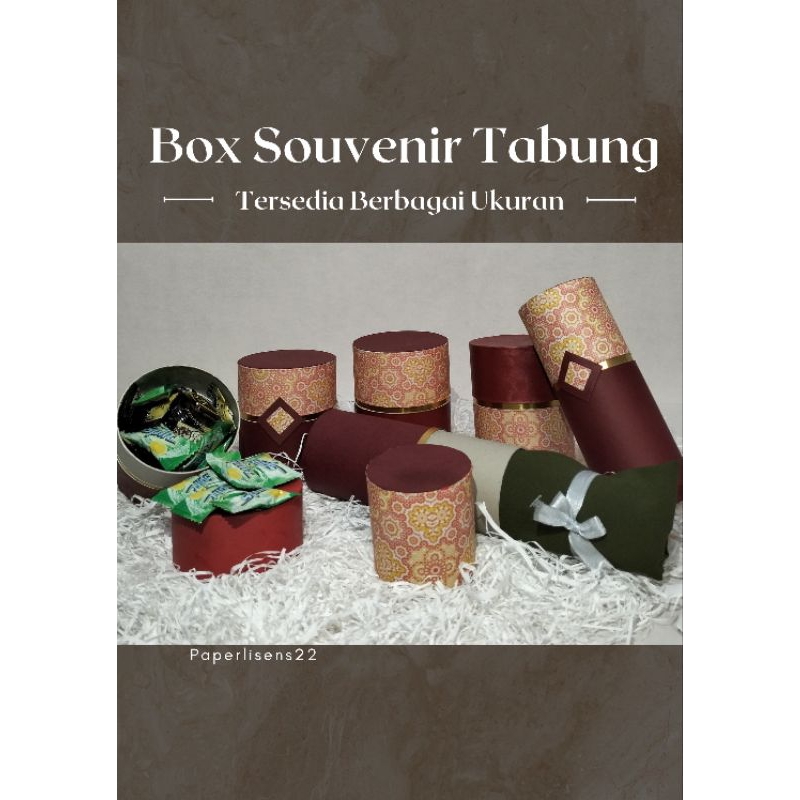 Jual Box Kemasan Tabung / Box Souvernir/ Box Tabung motif | Shopee ...