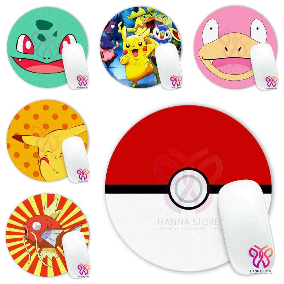 Jual Mousepad Bulat Alas Laptop PC Anime Manga Pokemon | Shopee Indonesia