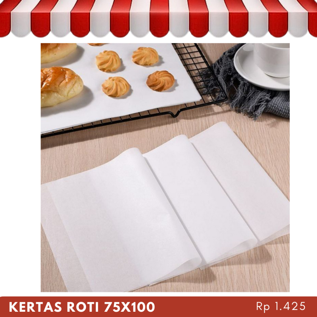 Jual Kertas Roti Anti Lengket Baking Papper Non Stick 75x100 60x40 ...