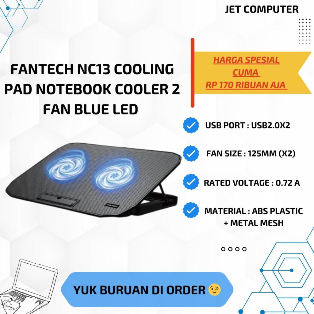 Jual FANTECH NC13 COOLING PAD | Shopee Indonesia