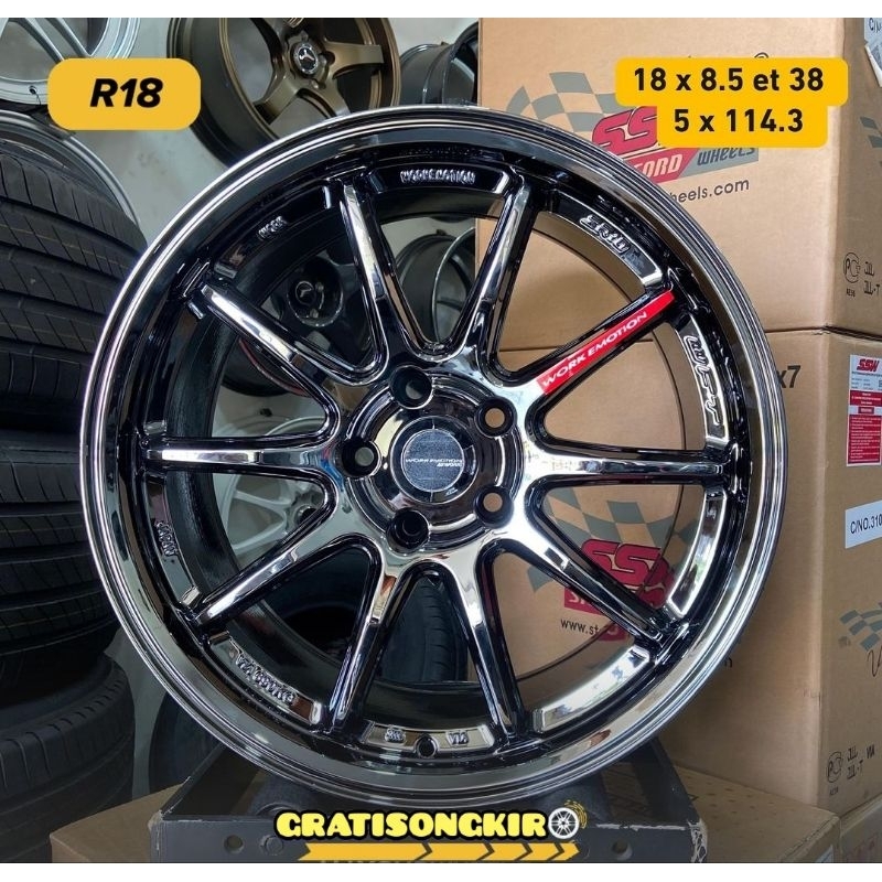Jual Velg mobil racing R18 WORK ZR10 FLOW FORMING LEBAR 8,5 velg mobil ...