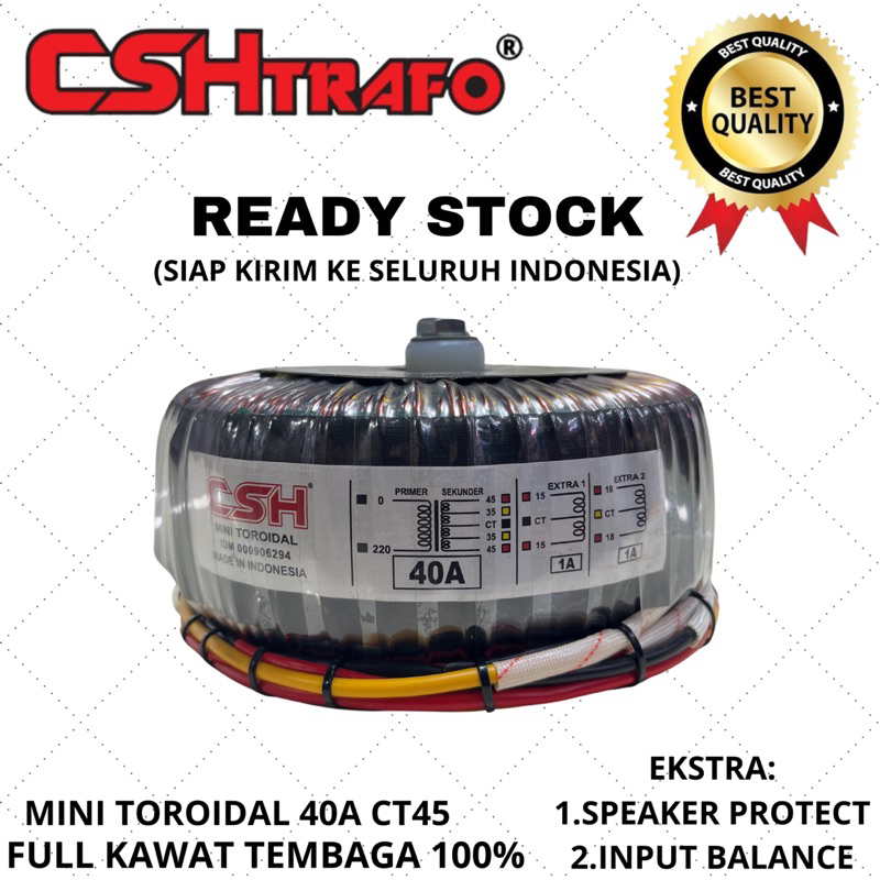 Jual Trafo Mini Toroid CSH 40A CT 45V 100% Tembaga Murni | Shopee Indonesia