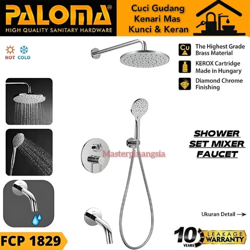 Jual Shower tanam PALOMA FCP 1829 Shower Concealed Set Kran Keran Panas ...