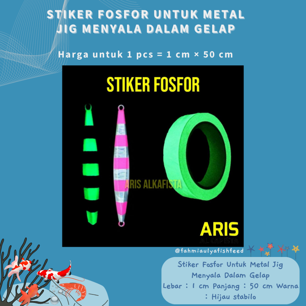 Jual Stiker Fosfor Untuk Metal Jig Menyala Dalam Gelap | Shopee Indonesia