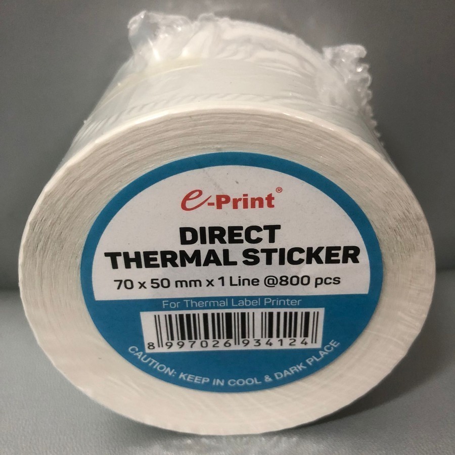 Jual Direct Thermal Sticker e-Print 70x50 mm 1 line 800 pcs Kertas ...