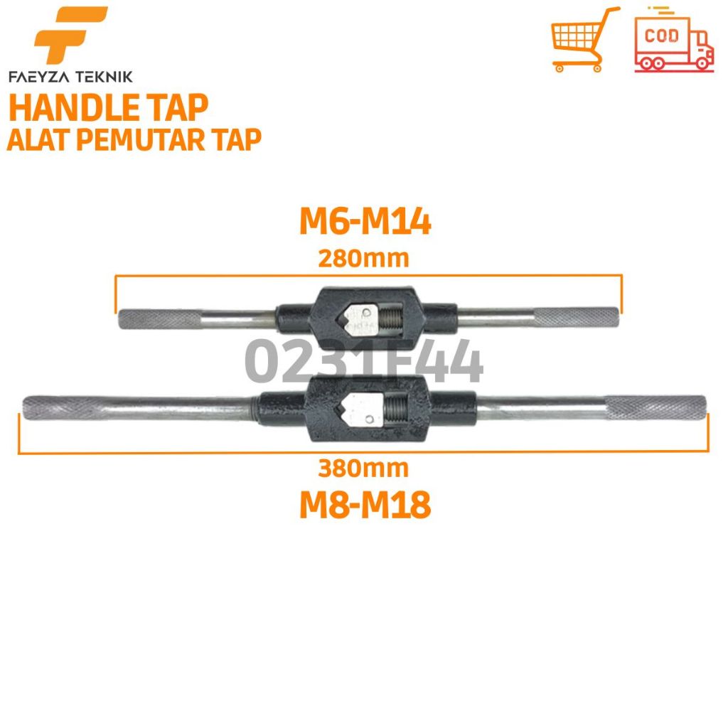 Jual Handle Tap Alat Pemutar Hand Tap M6-M14 M8-M18 Material Besi ...