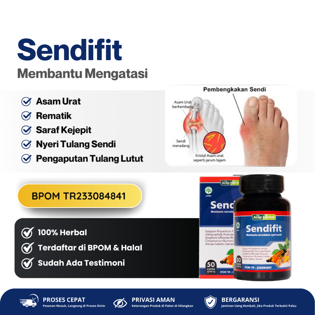 Jual Sendifit Obat Asam Urat Rematik Nyeri Sendi Saraf Kejepit Sakit ...