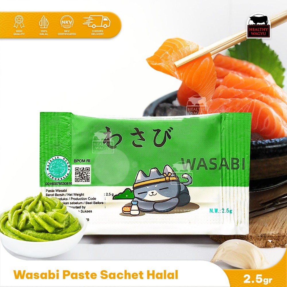 Jual Wasabi Paste Sachet Sashimi Sushi Khas Jepang Halal 2.5gr | Shopee ...
