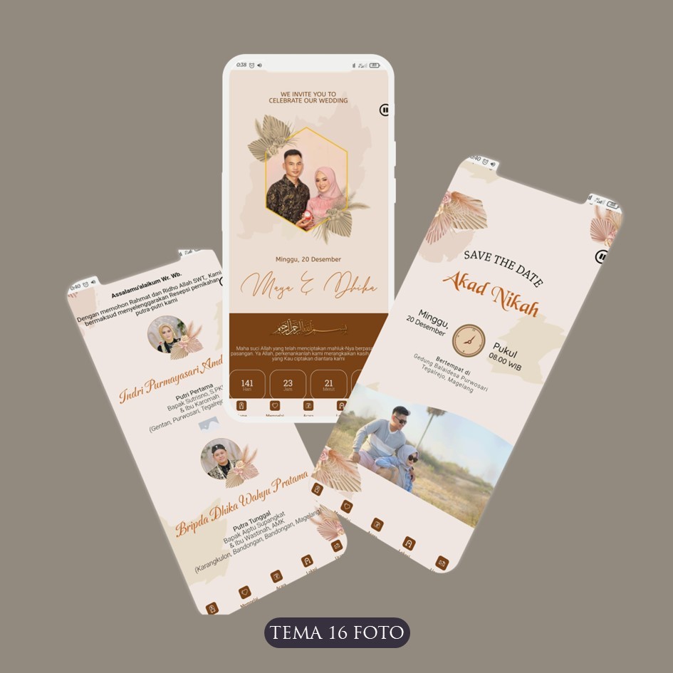 Jual Tema Premium 16 - Undangan Digital Website Pernikahan | Undangan ...