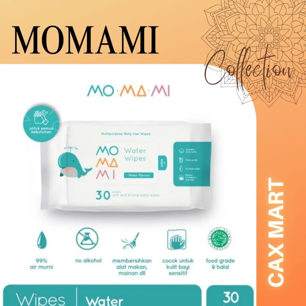 Jual MOMAMI Water Wipes - Tissue Basah Bayi 30 Sheets | Shopee Indonesia