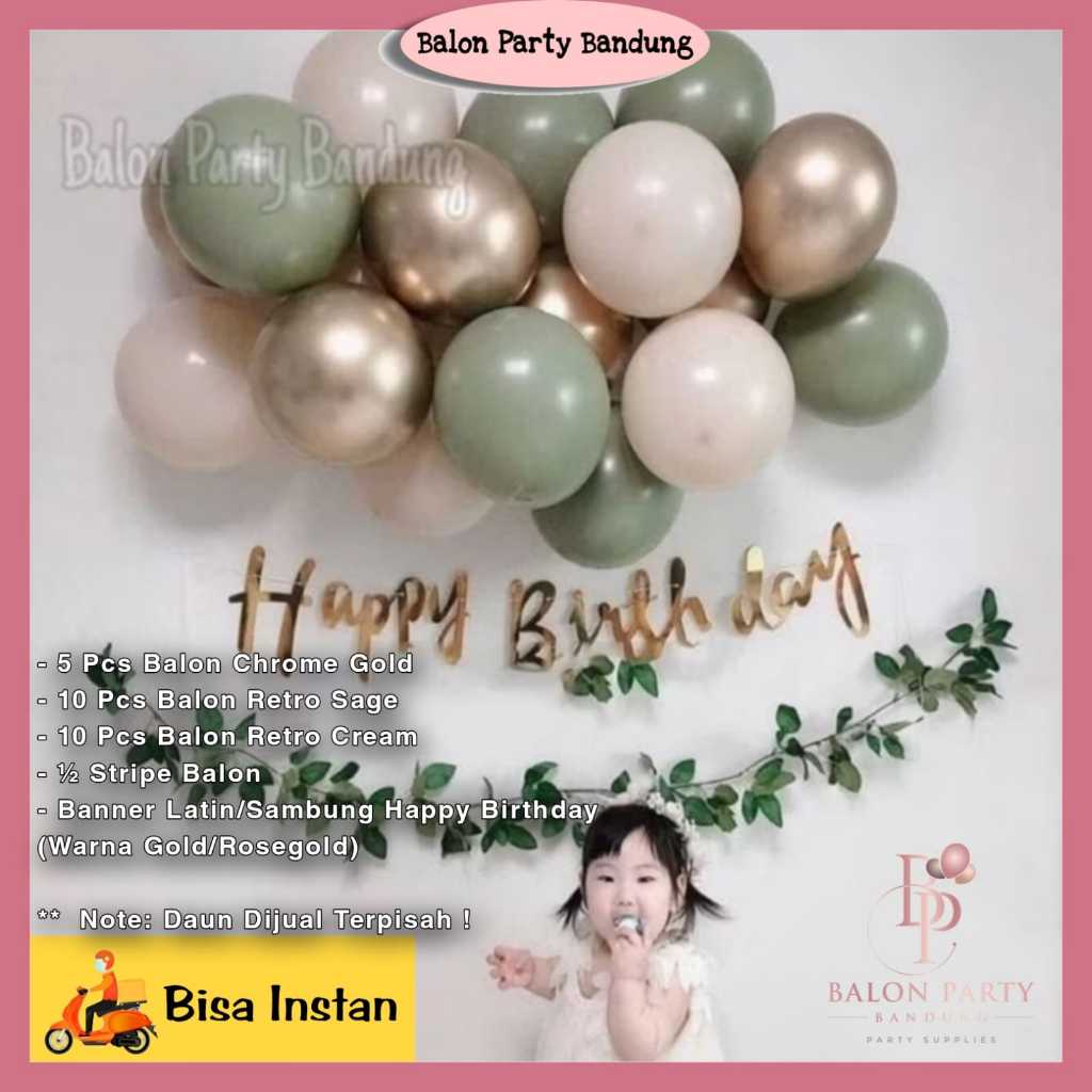 Jual BALON PARTY Paket Balon Garland Retro (GR02) / Dekorasi Hiasan ...
