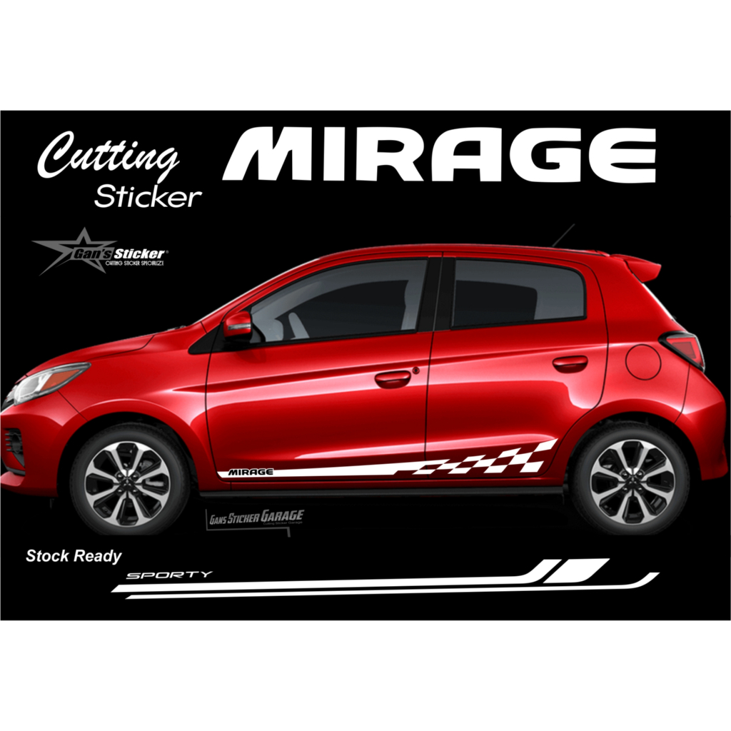 Jual STICKER MITSUBISHI MIRAGE AKSESORIS MITSUBISHI MIRAGE | Shopee ...