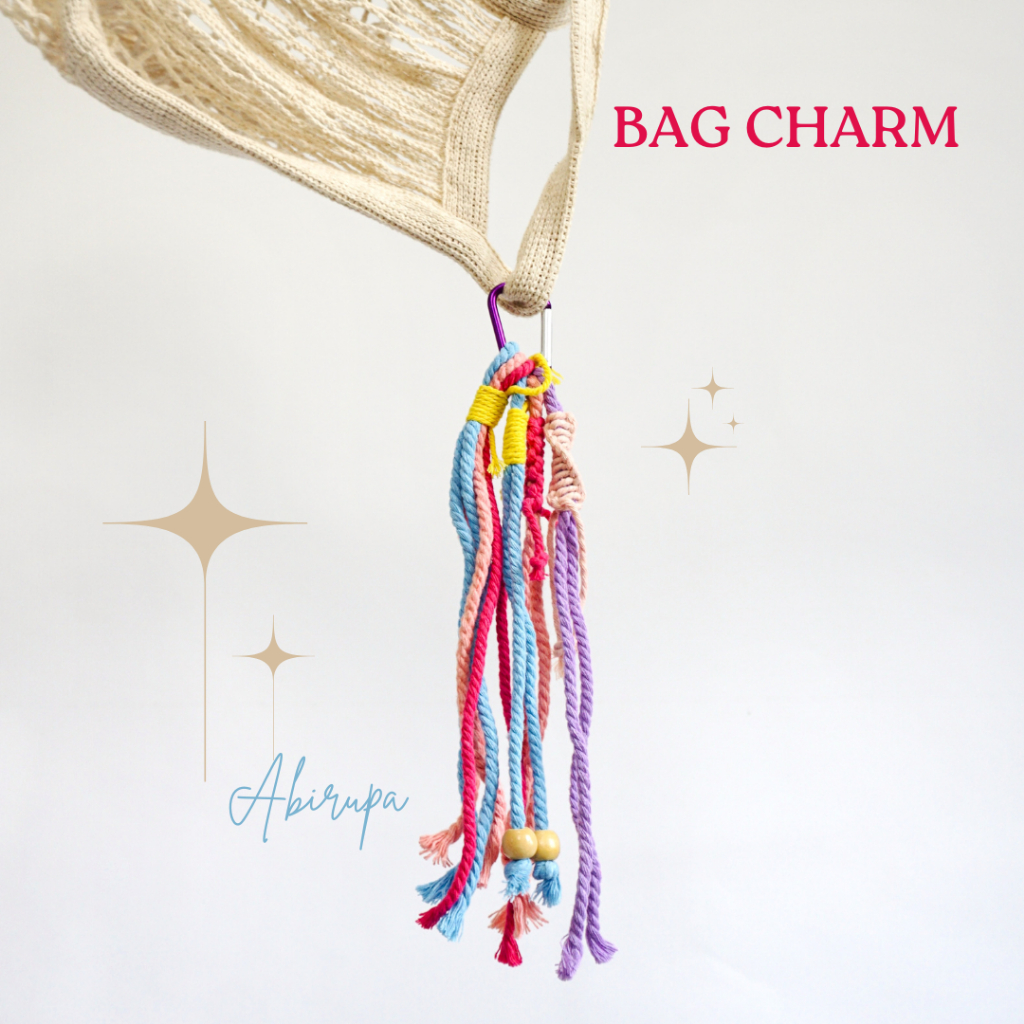 Jual (READY STOK) BAG CHARM MACRAME/ MACRAME CARABINER CHARM ...