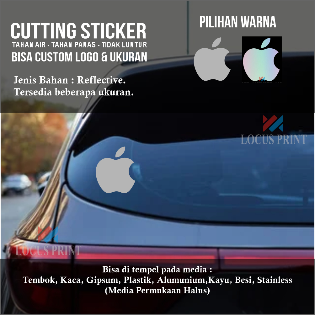 Jual Cutting Sticker Stiker Apel Epel Bahan Hologram dan Asahi ...