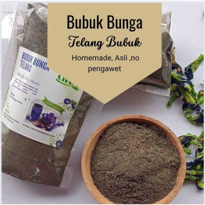 Jual Blue Matcha/Butterfly pea powder - Bubuk Bunga Telang Asli berijin ...