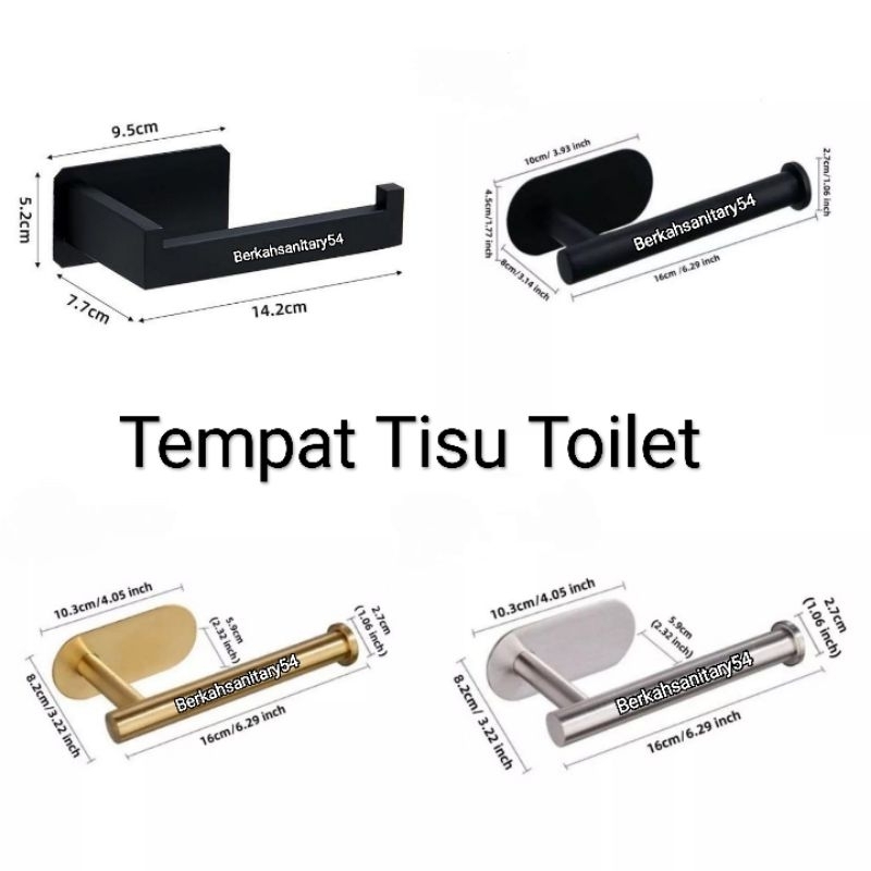 Jual Tempat Tisu Tempel Dinding Gold/Hitam/Tempat Tisu Roll/Tempat Tisu ...