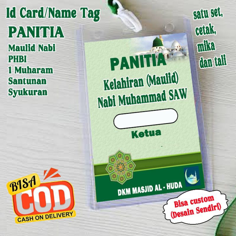 Jual NAME TAG, ID CARD, Panitia Maulid Nabi Muhammad SAW 1 set | Shopee ...