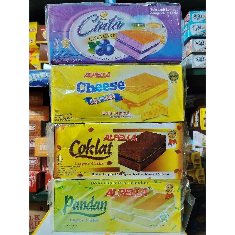 Jual Bolu Apella Cinta Snack Aneka Rasa | 1Box isi 24Pcs | Shopee Indonesia