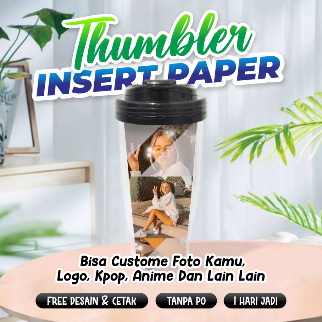 Jual TANPA PO - BOTOL TUMBLR-TUMBLER INSERT PAPER CUSTOM MURAH FREE ...