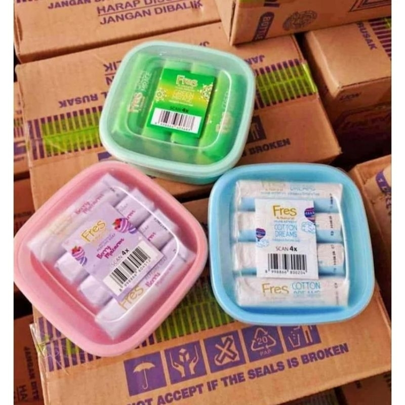 Jual Fres & Natural Sabun Mandi Batang Cotton Dreams Box Bento 72 Gr X4 ...