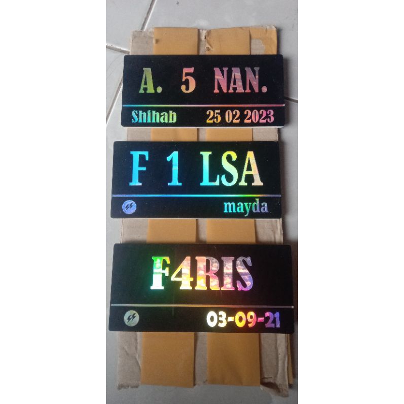 Jual plat nama custom sepeda listrik motor listrik | Shopee Indonesia