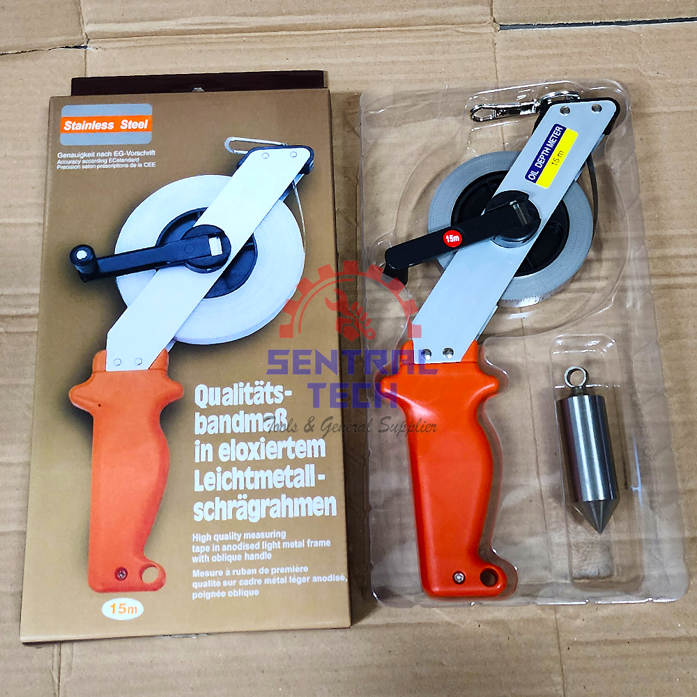 Jual Oil Depth Meter Stainless Steel Sounding Tape Meteran Minyak ...
