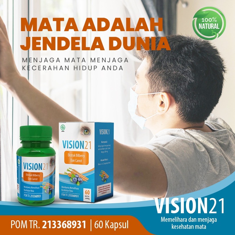 Jual Vision 21 Ekstrak Bilberry dan Carrot Herbal Kesehatan Mata | Shopee Indonesia