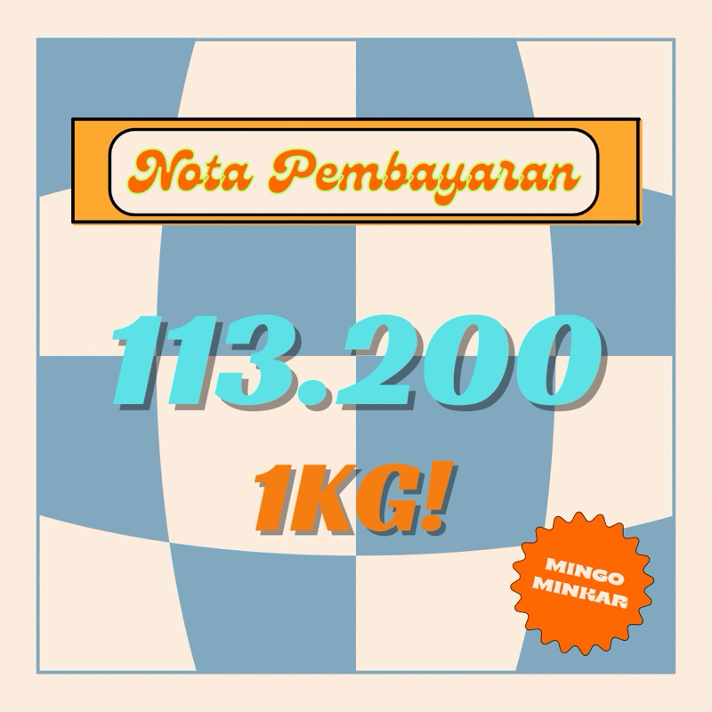 Jual Nota Pembayaran 113.200 (1kg) | Shopee Indonesia
