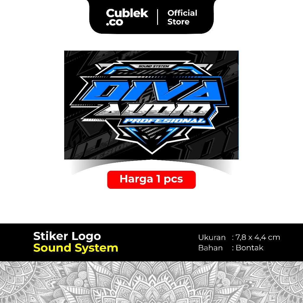 Jual Stiker Sound System DIVA AUDIO (Bahan Bontak) | Shopee Indonesia