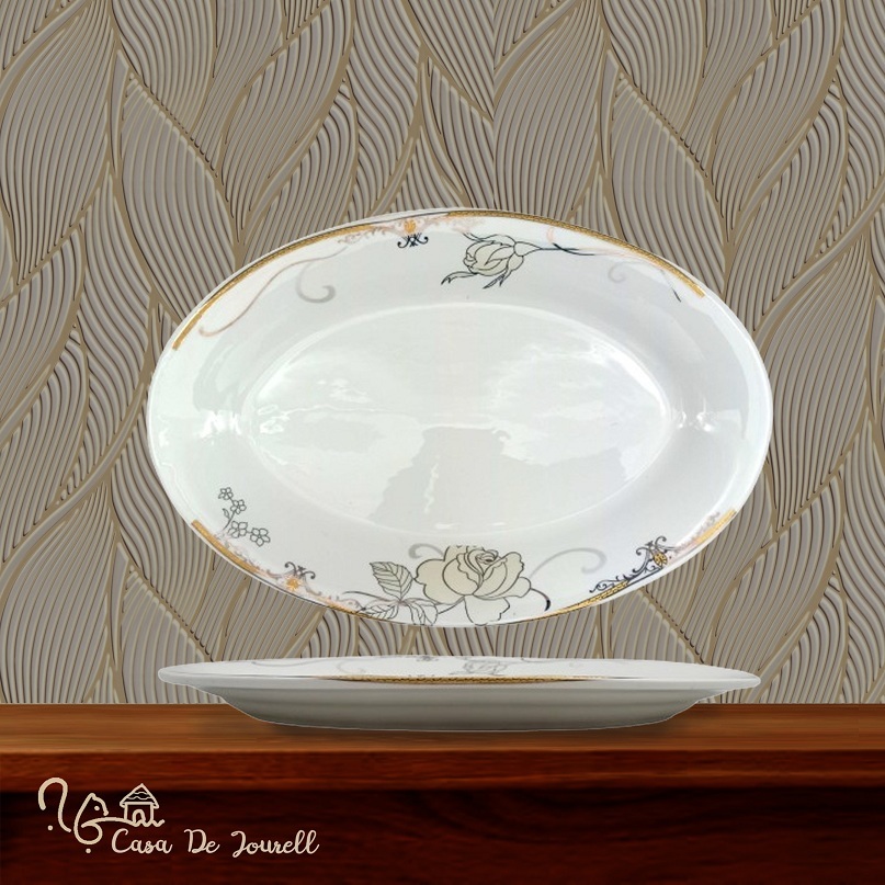 Jual [X20-19] Piring Oval KB Mas F 12” /Keramik/Piring aesthetic/Piring ...