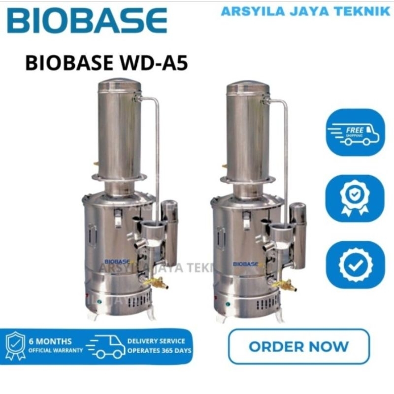 Jual BIOBASE WD-A5 lab 5l portable distillation water Distilter 5 Liter ...
