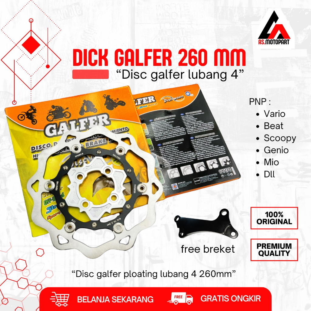 Jual DISC PIRINGAN CAKRAM GALFER 260 ORIGINAL VIETNAM DISK CAKRAM 260 ...