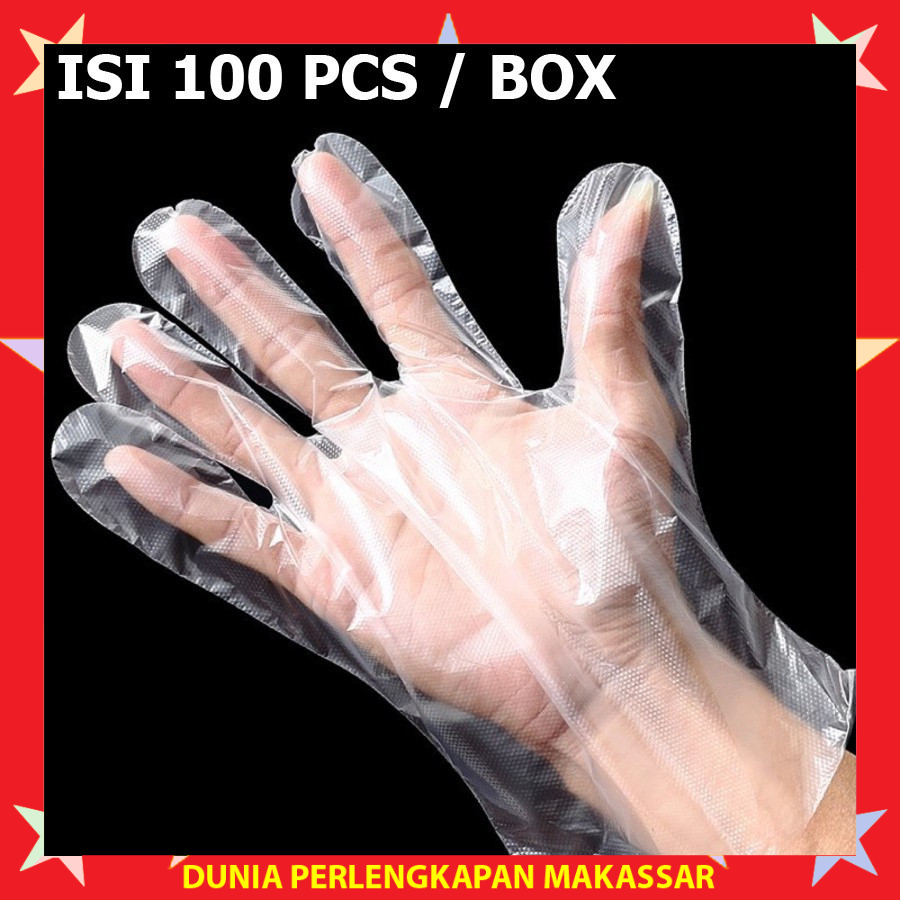 Jual PL09 Sarung Tangan Plastik Isi 100 PCS All Size Makan Masak Cuci Bersih 03A5 | Shopee Indonesia