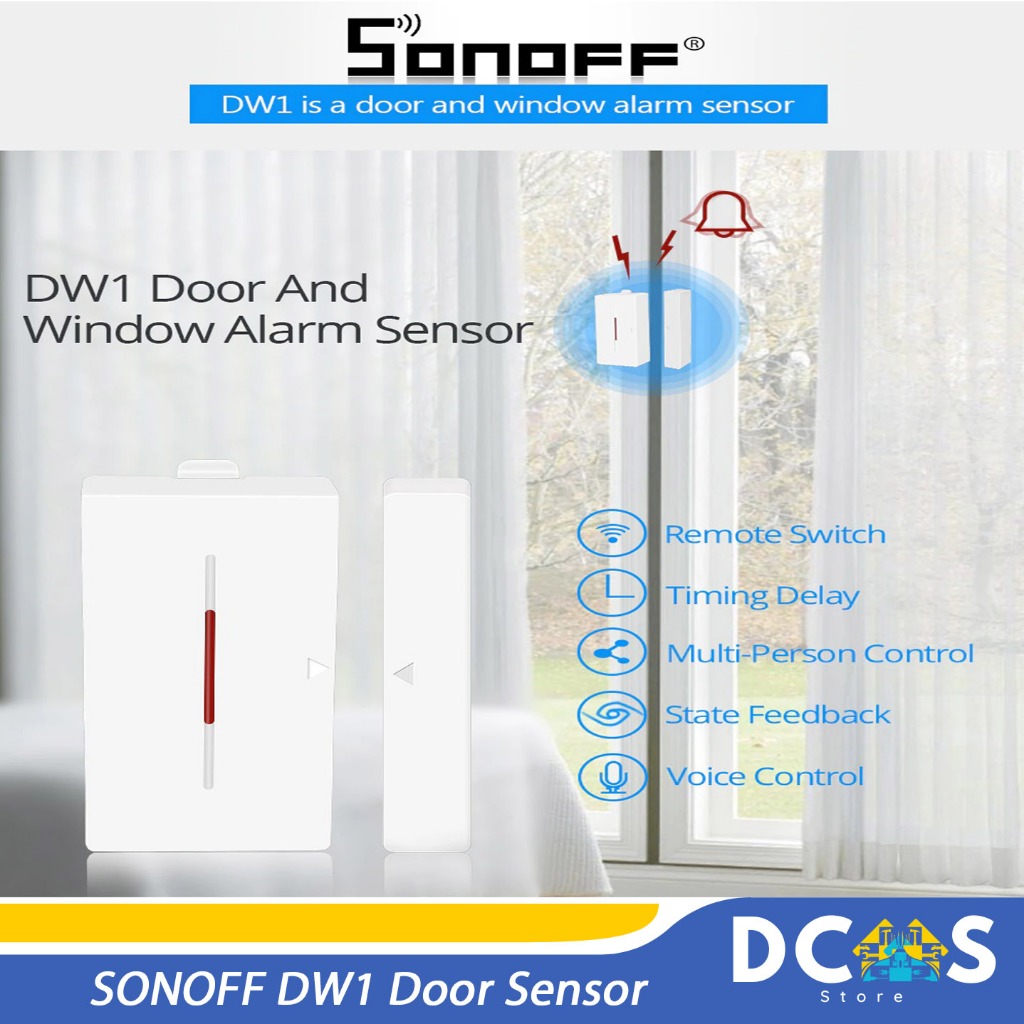 Jual Sonoff DW1 Door Sensor 433MHz RF Alarm Sensor Smart Home App ...