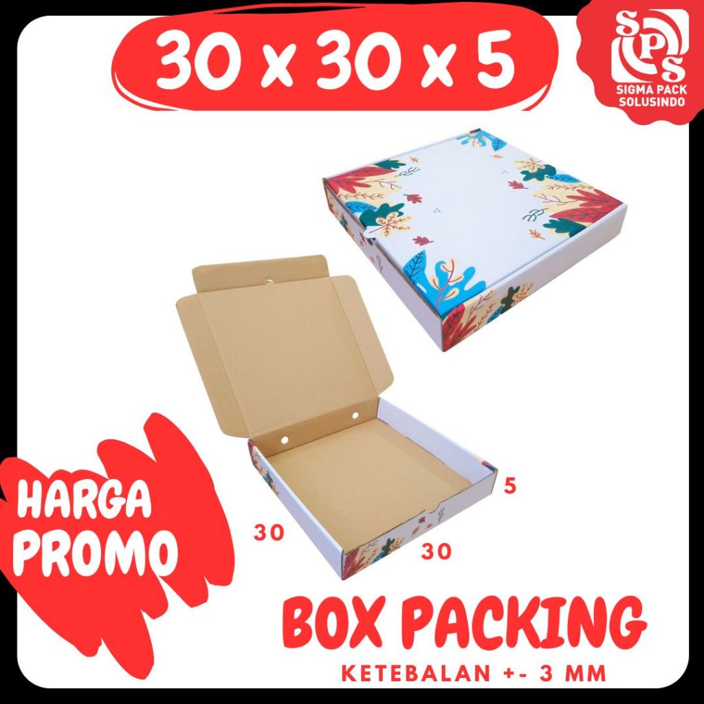 Jual Kardus Pizza 30x30x5 LS box dus packing kotak kemasan karton pizza ...